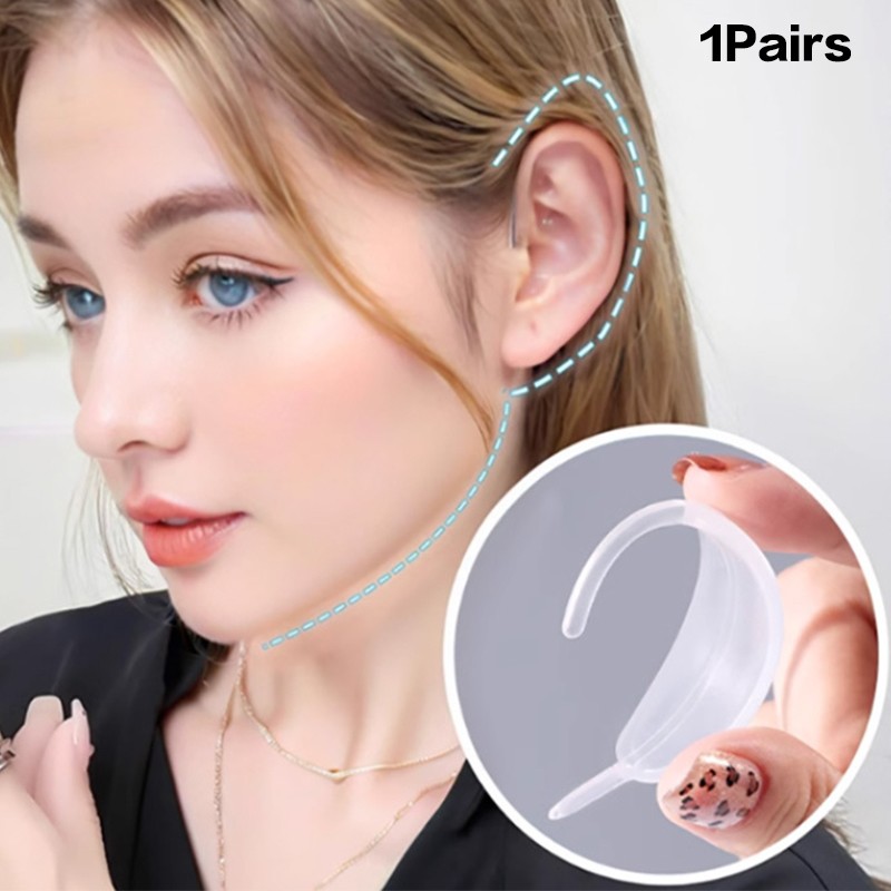 1Pairs Transparent Elf Earhook V-Face Wearable Ear Stand Reusable ...