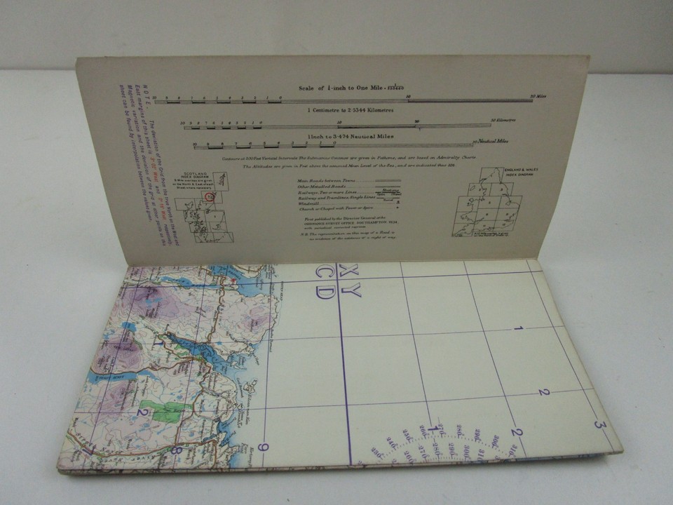 Ordnance Survey Map Royal Air Force Edition Scotland The Orkney Islands ...