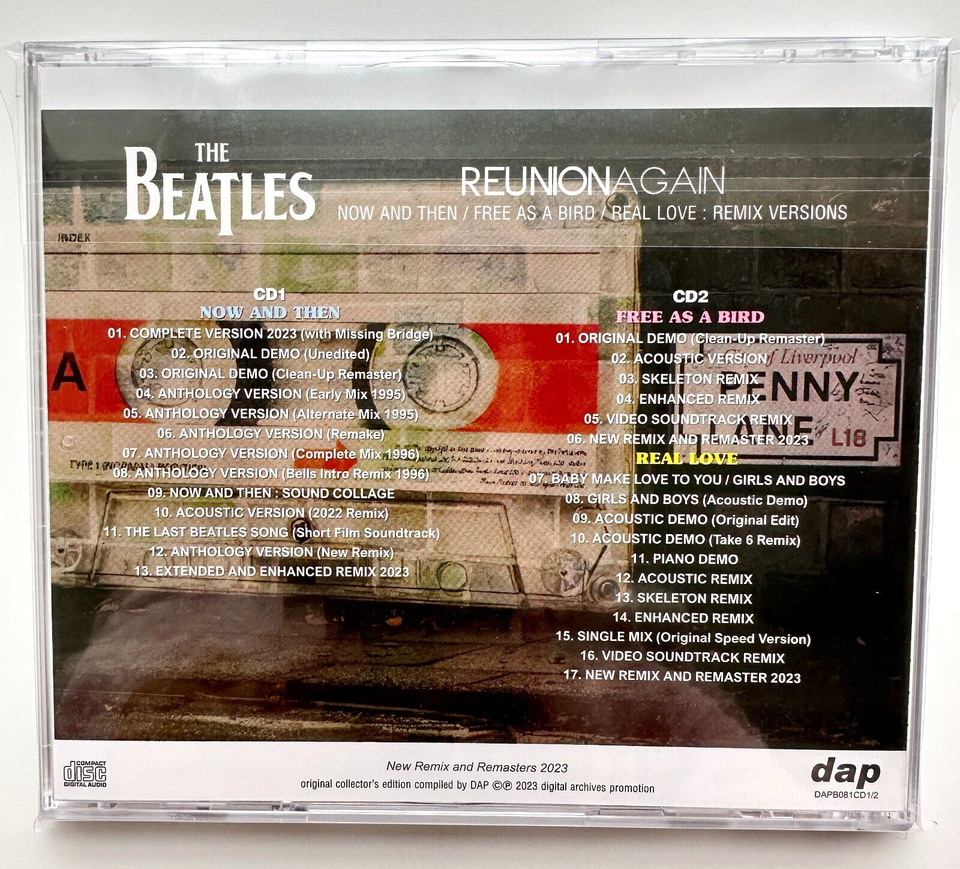 THE BEATLES REUNION AGAIN NOW AND THEN FREE AS A BIRD REAL LOVE REMIX ...