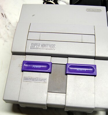 SNES Super Nintendo Console SNS-101 W/ & Power Supply Tested | eBay