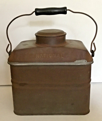 Railroad / Coal Miner Lunch Pail By National - Great Patina with ...