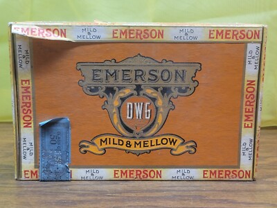 Amazing DWG Emerson Diplomat Cigar Box Mild And Mellow Vintage Tax ...