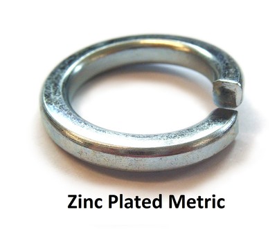 Qty 5 Spring Washer M12 (12mm) x 21.1mm x 2.5mm Flat Section Zinc ...