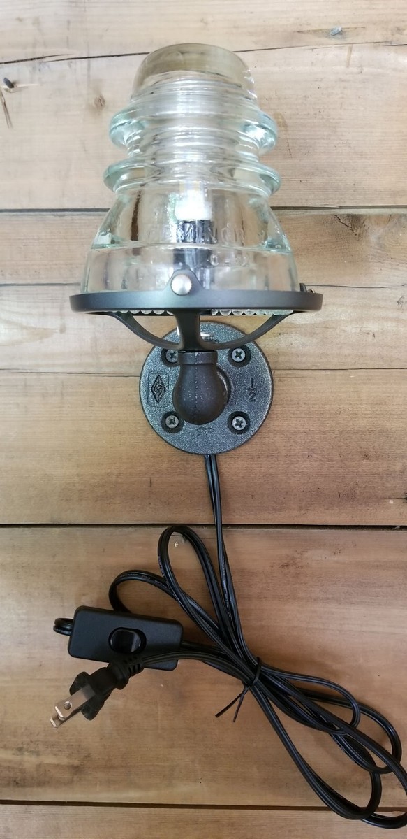 Diy Glass Insulator Light Vintage Glass Insulator Display Light Bar