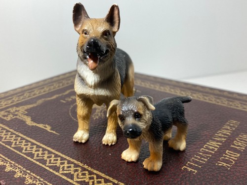 Schleich German Shepherd Adult Male/Female Puppy Dog Baby 16343 Retired ...