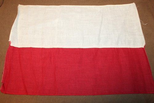 Original WW2 Era Multi Piece Sewn Cotton Polish National Flag, 16" by ...