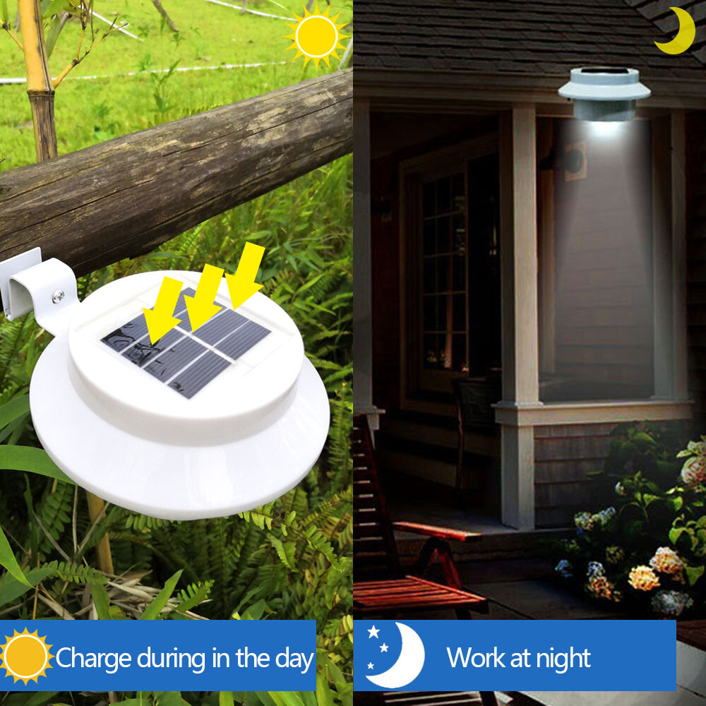 Solar Powered Gutter Lights Outdoor