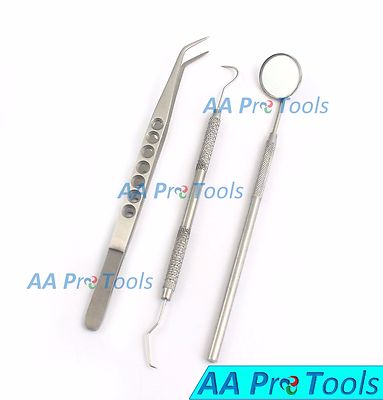 Basic Dental Exam Kit, Examination, Probe, Tweezers, Mirror, Dental ...