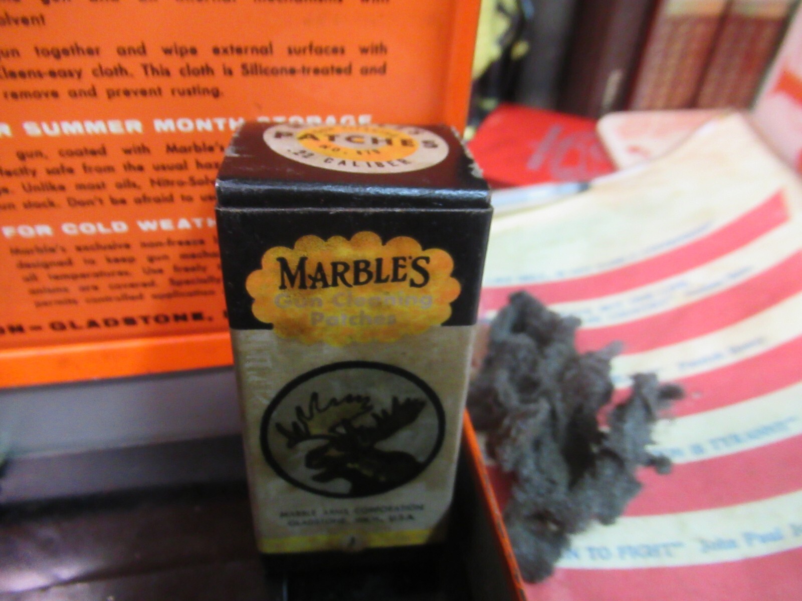 Vintage Marbles Gun Cleaning Kit NITRO SOLVENT LEAD TOP Oil Tin Pad Box ...