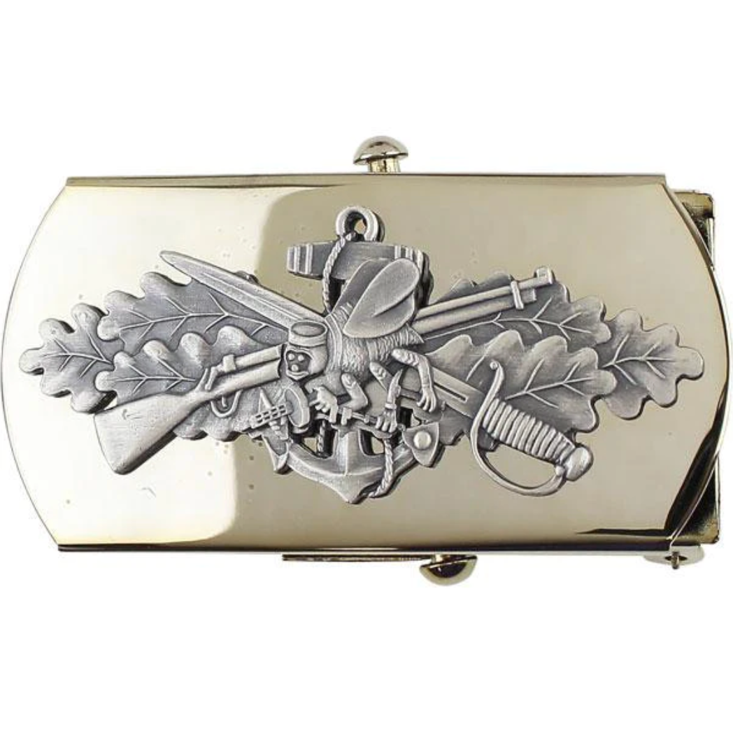 GENUINE U.S. NAVY BELT BUCKLE: SEABEE ENLISTED | eBay