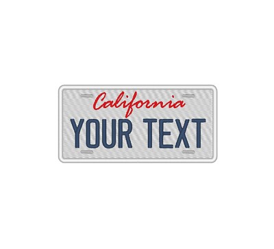 4" x 2"_Custom California Custom License Plate Patch Sew on Patches NP ...