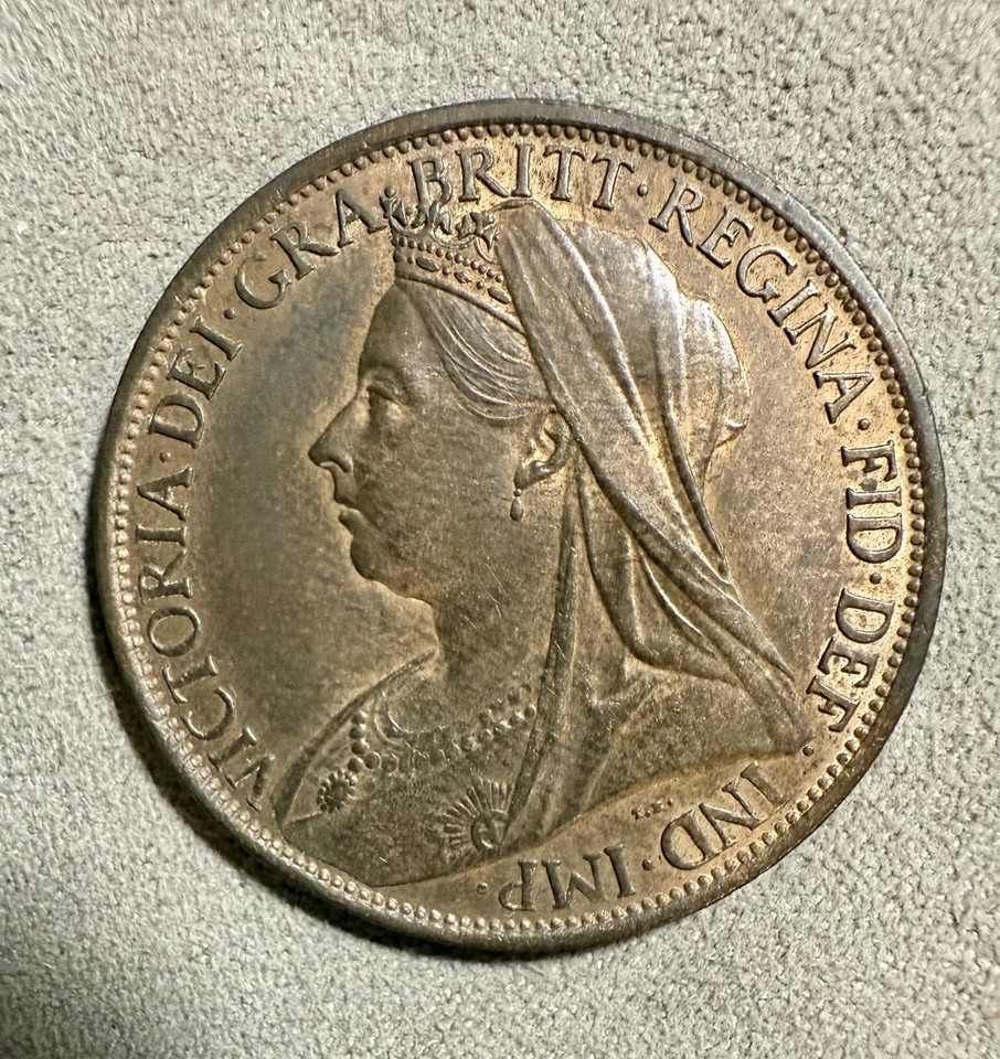 1900 Great Britain One Penny Coin | eBay