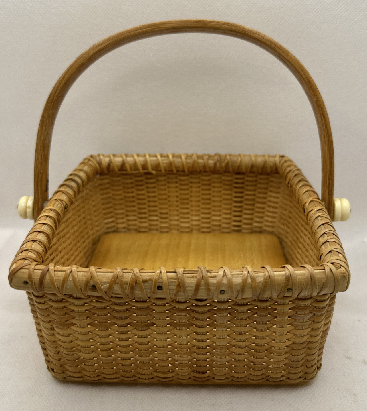 Nantucket Style Hand Crafted Basket Square WOW! | eBay