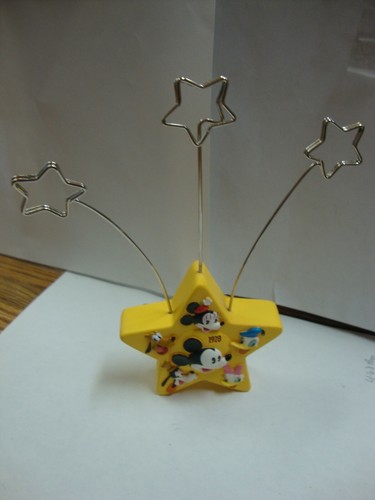 Disney Yellow Star Card Photo Note Holder 1928/2001 Hallmark Mickey ...