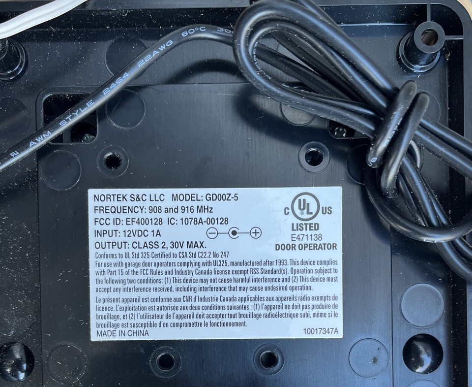 Linear GD00Z-5 Z-Wave Smart Garage Door Opener/Controller By Nortek | eBay