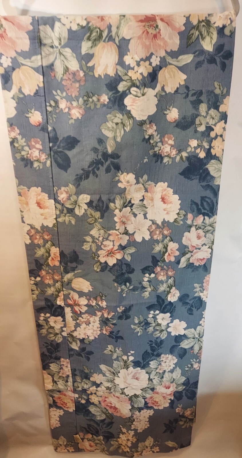 VINTAGE CROSCILL VALANCES CABBAGE ROSE PRINT 93" x 17.5" GRANNY CORE ...