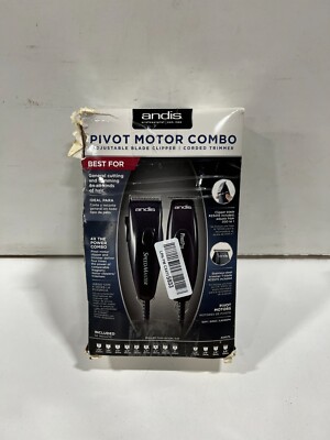 Andis Pivot Motor Clipper & Trimmer Combo and Guides w/Blade Brush | eBay