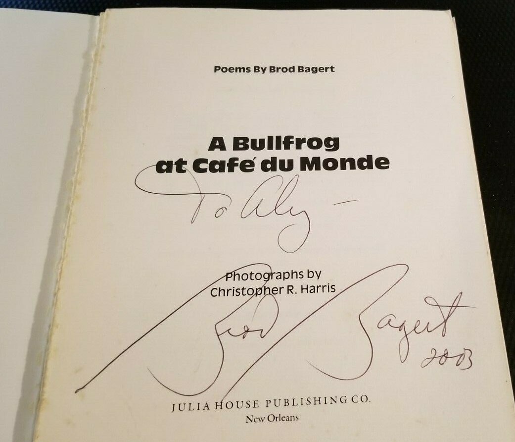 1986 1st Edition Signed BROD BAGERT POEMS & PHOTOS OF NEW ORLEANS ...