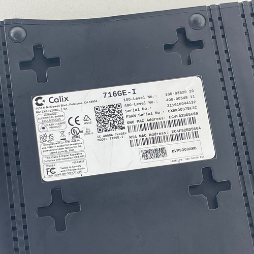 Calix 716GE-I R2 Fiber Optical Network Terminal with 4 Ethernet Ports ...