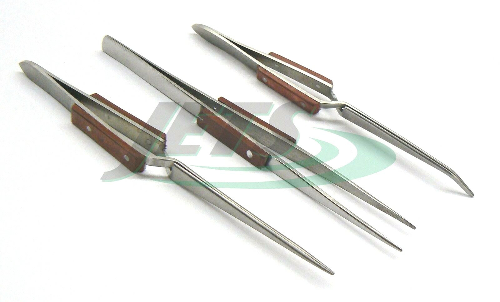 Fiber Grip Tweezers Set of 3 Cross Locking & Straight Soldering Tweezer ...