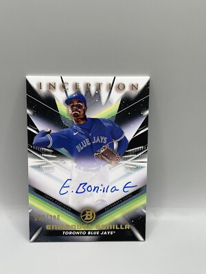ENMANUEL BONILLA 2023 Bowman Inception Prospect Auto SP /200 Blue Jays ...