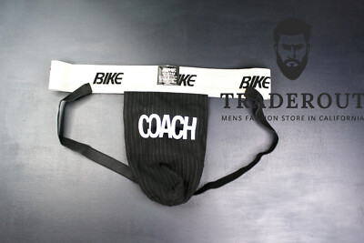 H.E.Arts COACH logo custom print Bike Black jock jockstraps underwear ...
