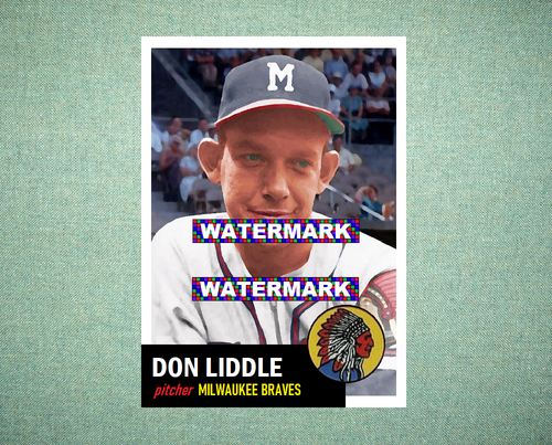 Don Liddle Milwaukee Braves 1953 Style Custom Baseball Art Card | eBay