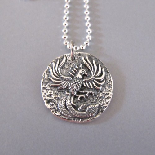 djs Sundance Phoenix Pendant Sterling Silver Ball Chain 30" Necklace Lk ...