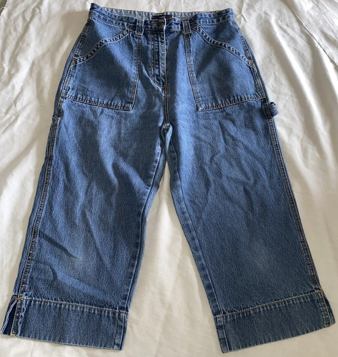 Bill Blass Capri Denim Carpenter Jeans Womens Size 12… - Gem