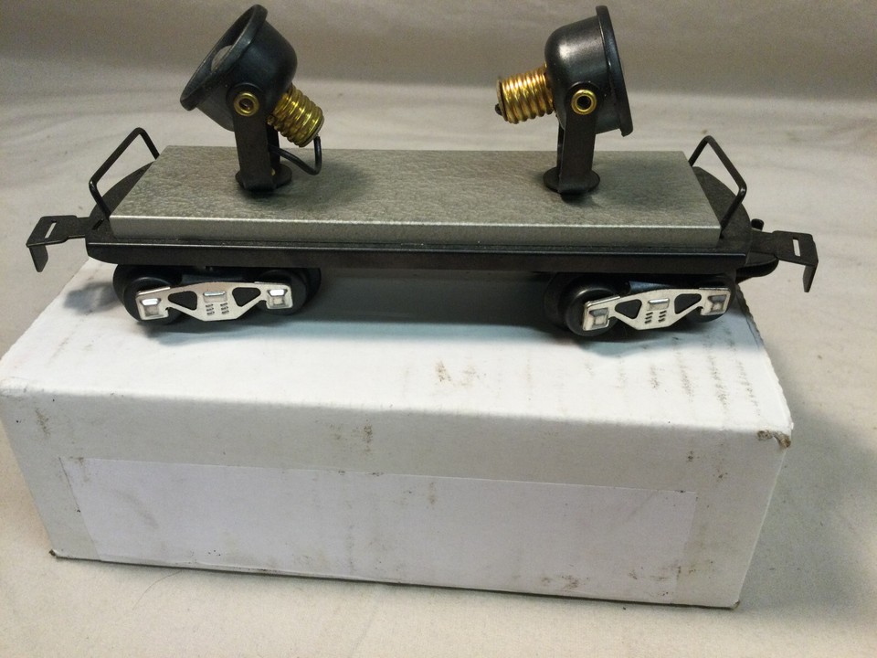 New Marx Trains Dual Floodlights Work Train Flat Car. Works. NO Box ...