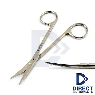 Surgical Curved Iris Scissor 4.5'' Ophthalmic Suture Removal Tissue ...
