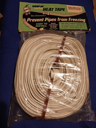 Wrap-On Electric Heat Tape Prevent Pipes From Freezing Length 100 FT ...