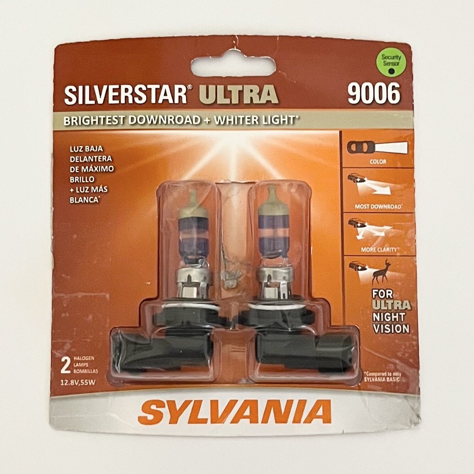 Sylvania 9006 SilverStar ULTRA High Performance Headlight Pair Set 2 ...