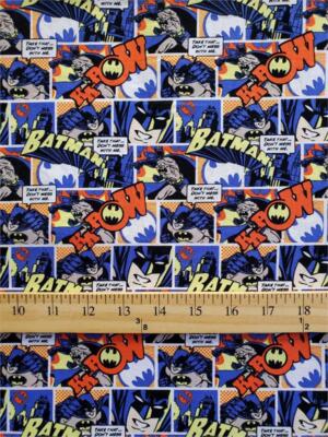 100% Cotton Fabric "DC's Batman Comics KA-POW" Print / 45" Wide / Sold ...