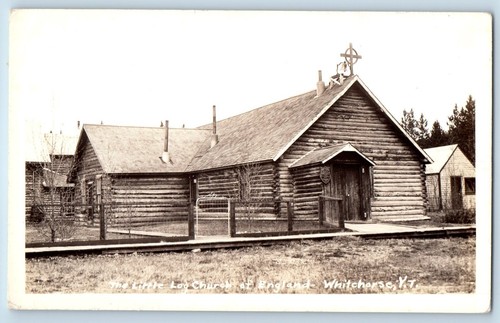 Whitehorse Yukon Territory Canada Postcard RPPC Photo Little Log Church ...