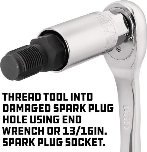 2PCS Spark Plug Hole Thread Chaser 10 12 & 14 18mm Re-threader Tap ...