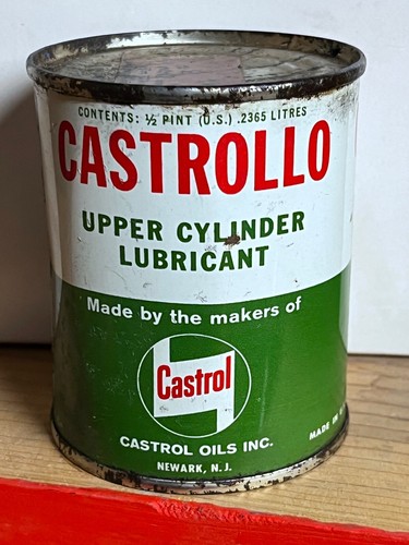 Vintage CASTROLLO UPPER CYLINDER LUBRICANT 1/2 Pint CASTROL OILS - NOS ...