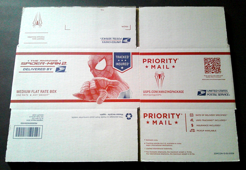 The Amazing Spider Man 2 USPS Priority Mail Medium Flat Rate Box ...