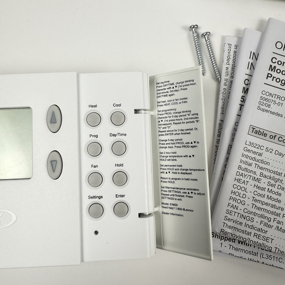 Thermostat Lennox ComfortSense 3000 L3522C Conventional 2 Heat/ 2 Cool ...