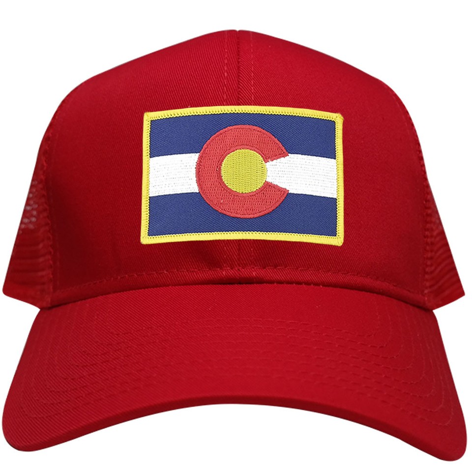 Colorado Western State Flag Embroidered Iron on Patch Snapback Mesh ...