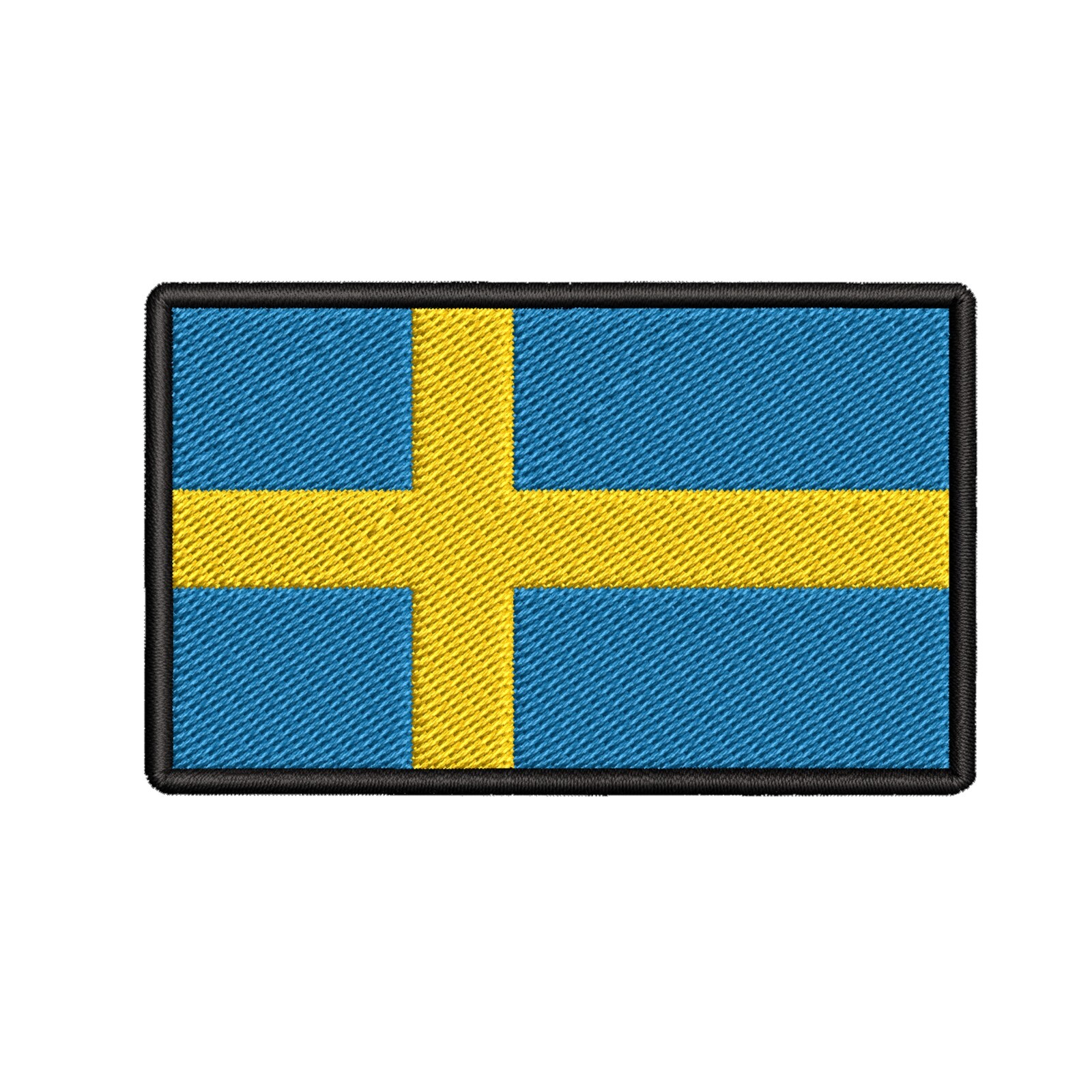 SWEDEN FLAG PATCH SWEDISH EMBLEM Konungariket Sverige embroidered iron ...