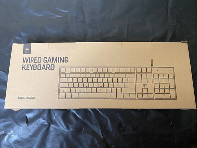 PICTEK PC305A FULL SIZE RGB LIGHT UP WIRED GAMING KEYBOARD MECHANICAL ...