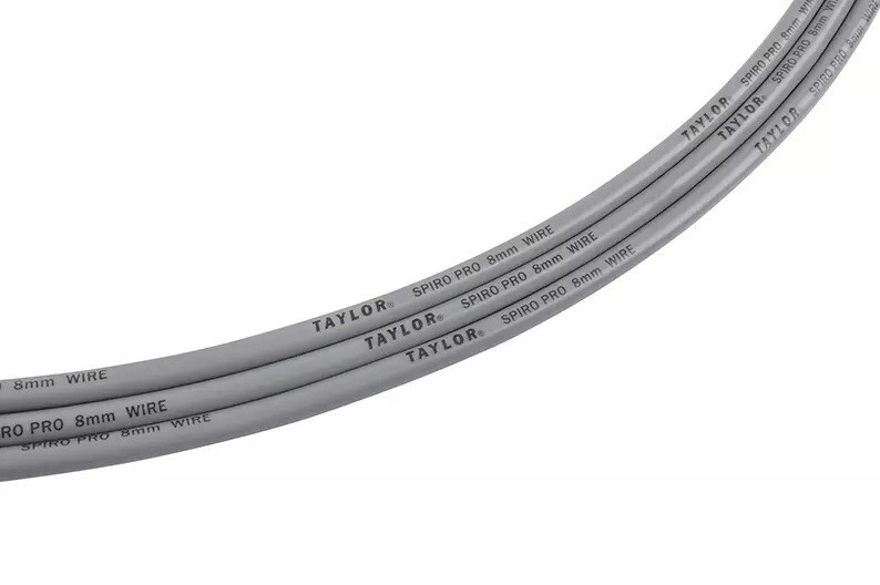 Taylor Cable 53851 8mm Spiro Pro Universal Spark Plug Wire Set Grey 90 ...