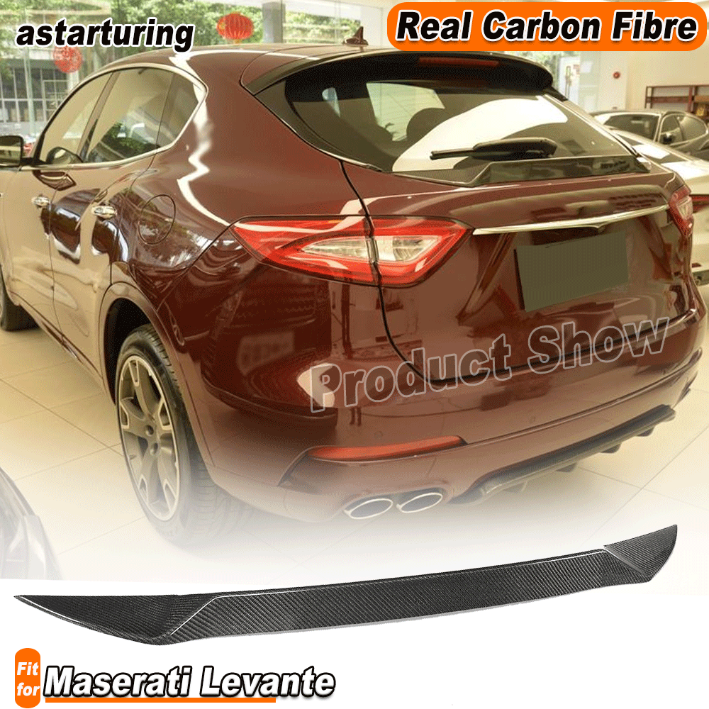 For Maserati Levante SUV 2016-17 REAL Carbon Rear Trunk Middle Spoiler ...