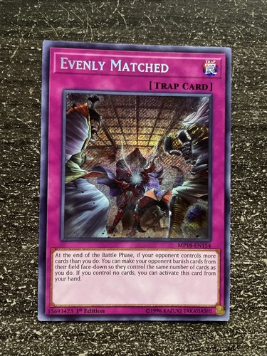 CARTE YU-GI-OH! EVENLY MATCHED MP18-EN154 NEUF/MINT | eBay