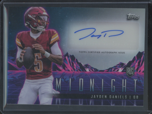 2024 Topps Midnight Football Jayden Daniels #RHS-JD RC Rookie Auto | eBay