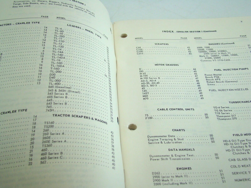 Allis-Chalmers Technical Publications Index Manual - Form 0658800-8 (1 ...