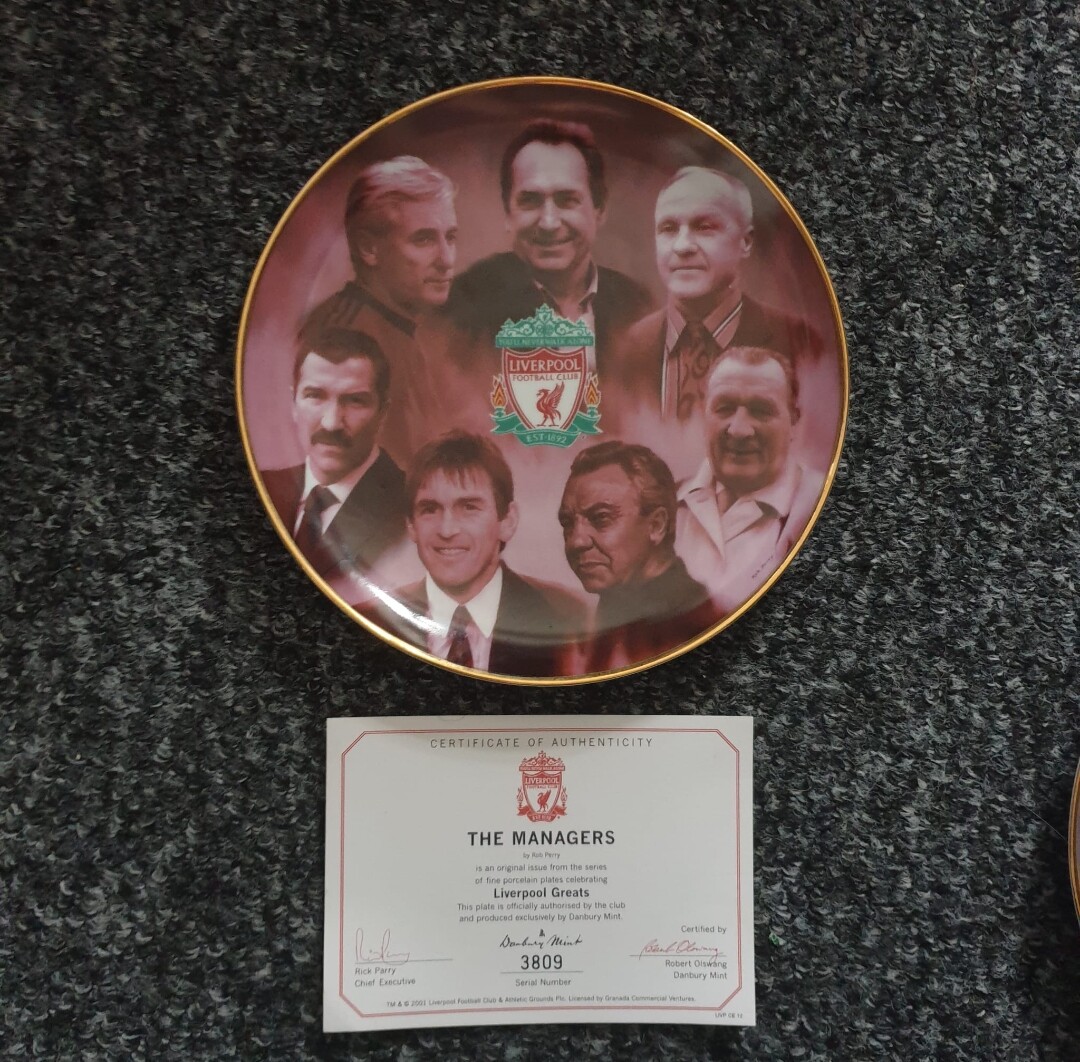 CHOOSE YOUR PLATE Danbury Mint LIVERPOOL FC Champions Legends Plates ...