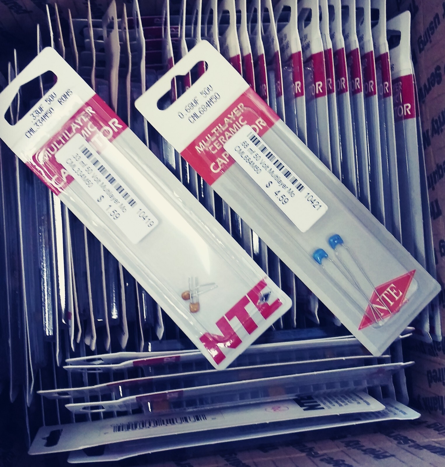 Lot of 73 (2 pk) packages and 14 Values multilayer ceramic capacitors ...