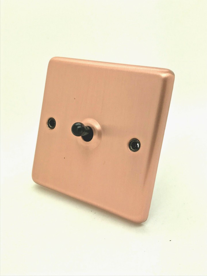 Brushed Matt Satin Copper Plug Sockets Light Switches Dimmers - Whole ...